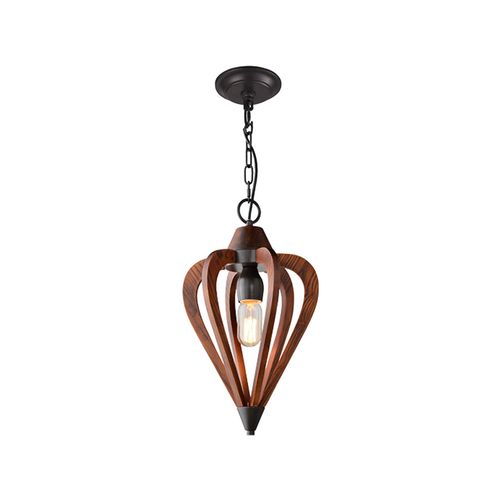 CLA Lighting SENORITA Tuscan Coffee Cherry Wood Pendant Light - 1-Lit ...