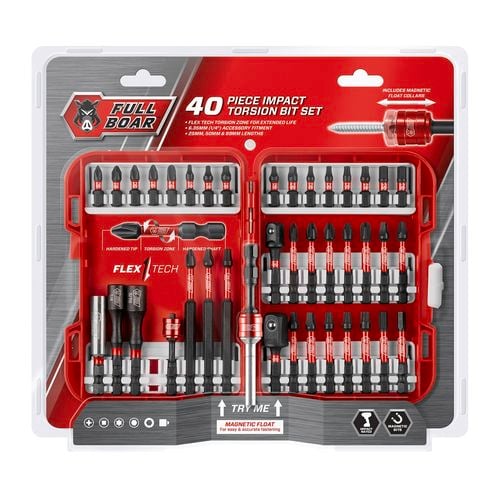 Full Boar 40 Piece Impact Torsion Bit Set - Bunnings New Zealand