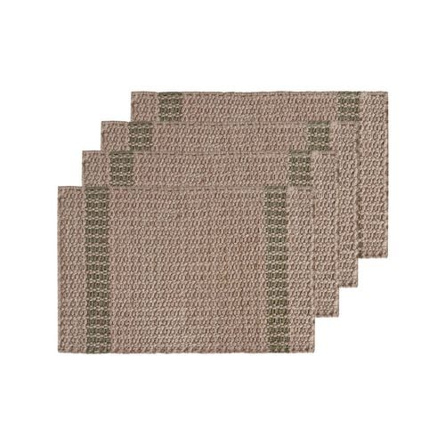 4pk J.elliot Home Conner 33x48cm Jute Placemat - Olive - Bunnings Australia