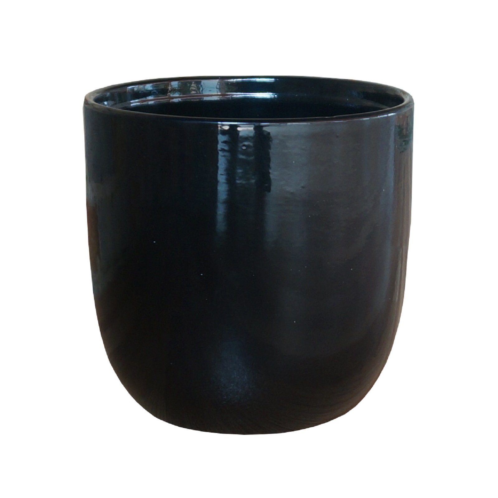 Northcote Pottery 30cm Black Ava Egg Pot - Bunnings Australia
