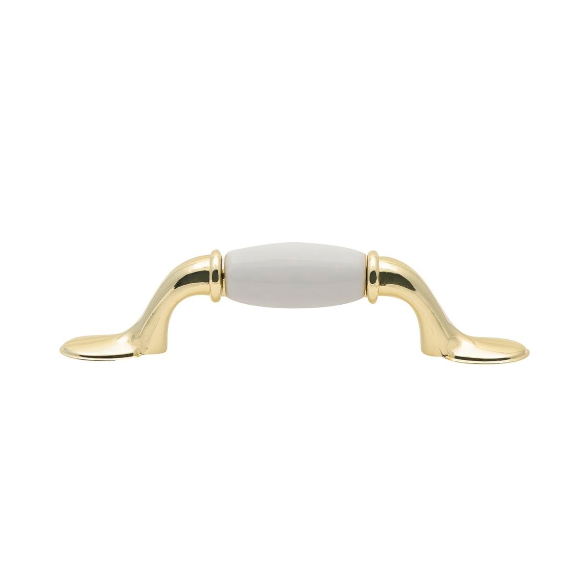 Prestige 76mm White Ceramic / Gold Plated Metal Handle - Bunnings Australia