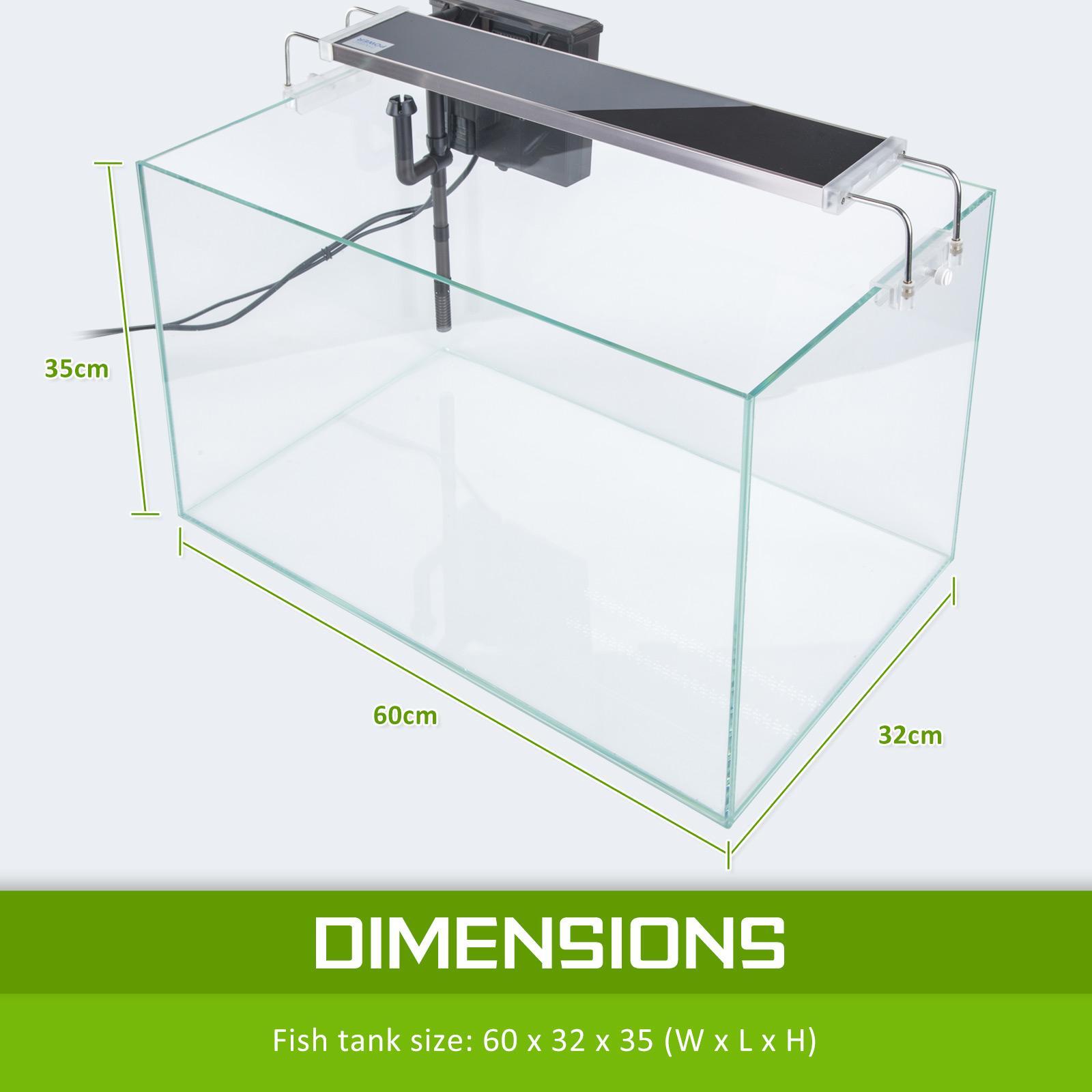 Dynamic Power Aquarium Fish Tank 70L Starfire Glass - Bunnings Australia