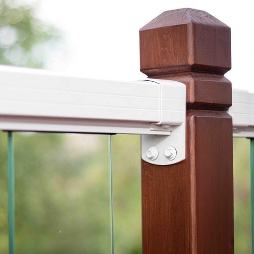 PEAK Aluminium Balustrade White Deck Wall Bracket - Bunnings Australia