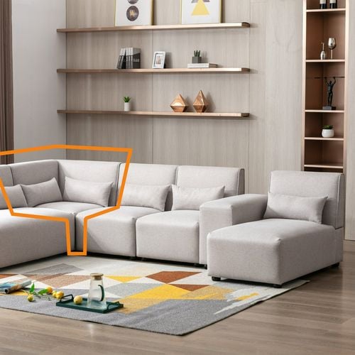 Foret 1pc Sofa Modular Extension Lounge Couch Fabric Corner Seater ...