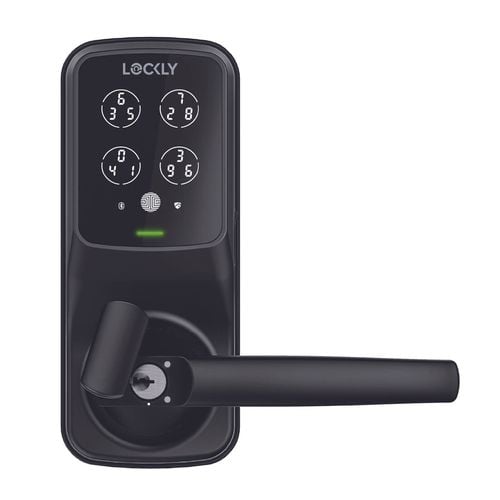 Lockly Black Matte Secure Plus Smart Lock Latch With Smart Keypad ...