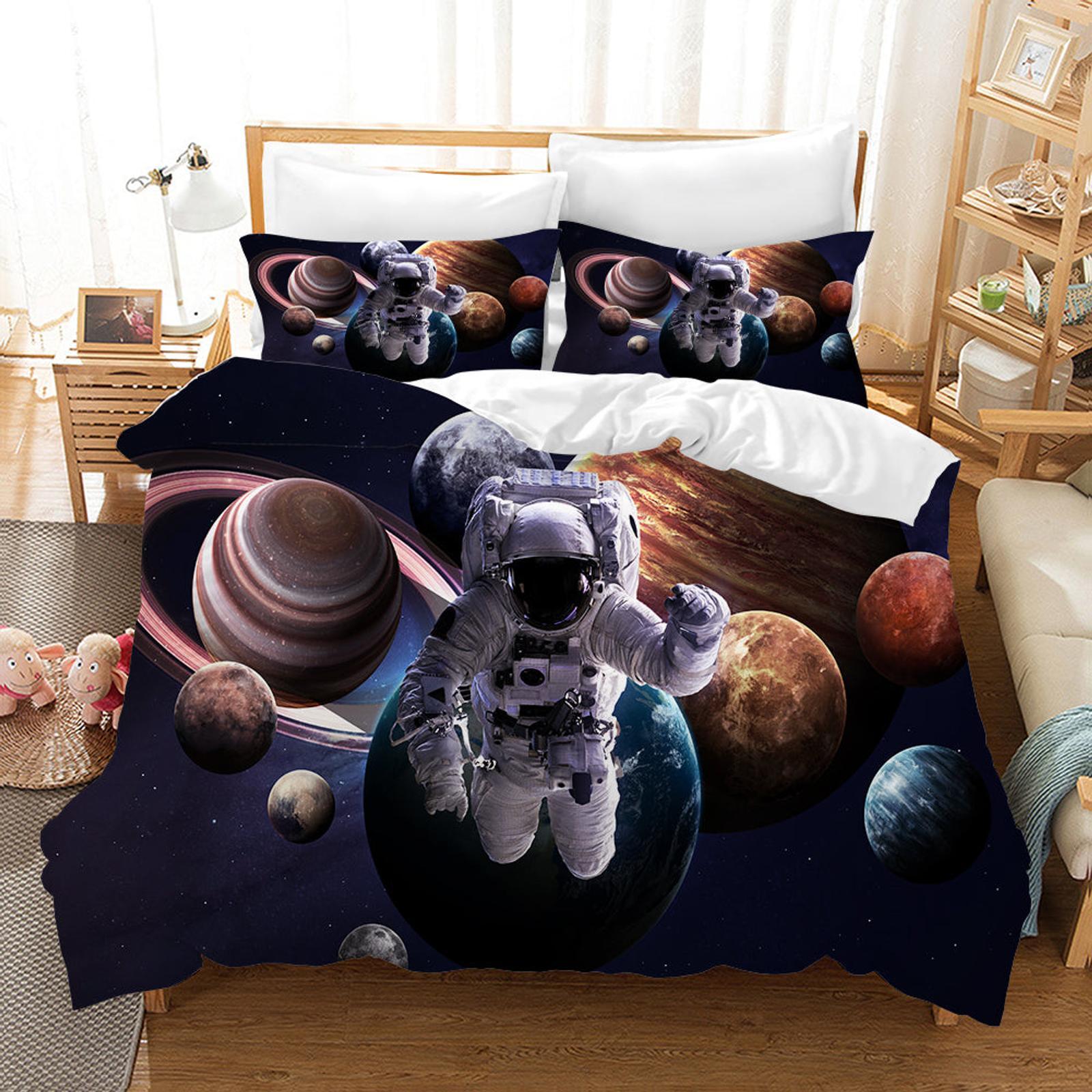 3D Astronaut Universe Planet Quilt Cover Set Bedding Set Pillowcases 59 ...