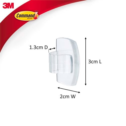Command™ Clear Adhesive Round Cord Clips - 4 Pack - Bunnings Australia