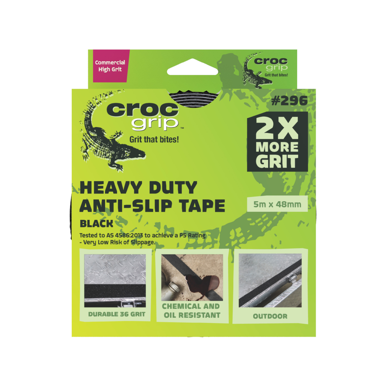 Croc Grip 5m x 48mm Black Heavy Duty Anti-Slip Tape - Bunnings New Zealand