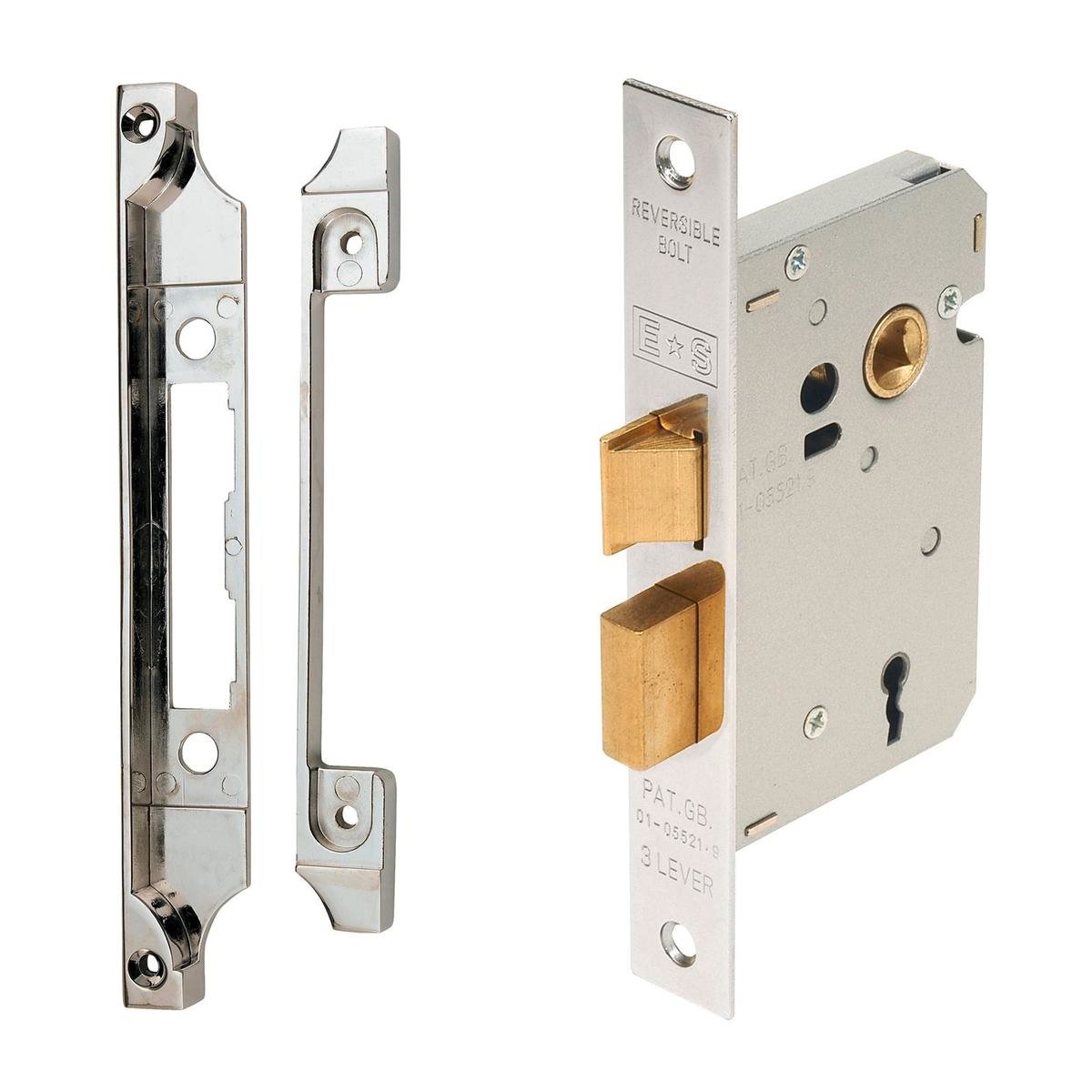 Windsor Chrome Plated Rebated 3-Lever Lock Kit - Bunnings New Zealand