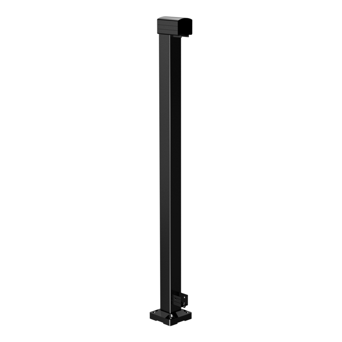 Peak 1000mm Black Aluminium Deck Balustrade End Post - Black - Bunnings ...
