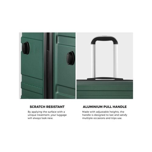 Mazam 3PCS Luggage Suitcase Set TSA Lock Green - Bunnings Australia