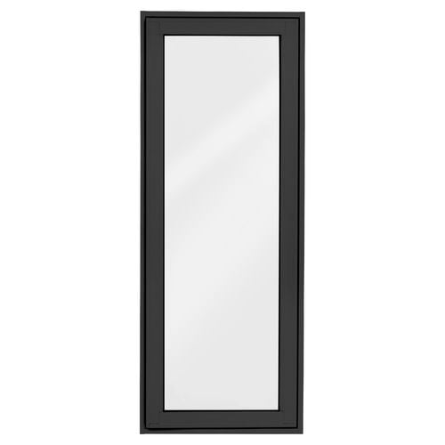 Polar View 600 x 1545mm Black Frosted Glass Openable Double Glazed ...
