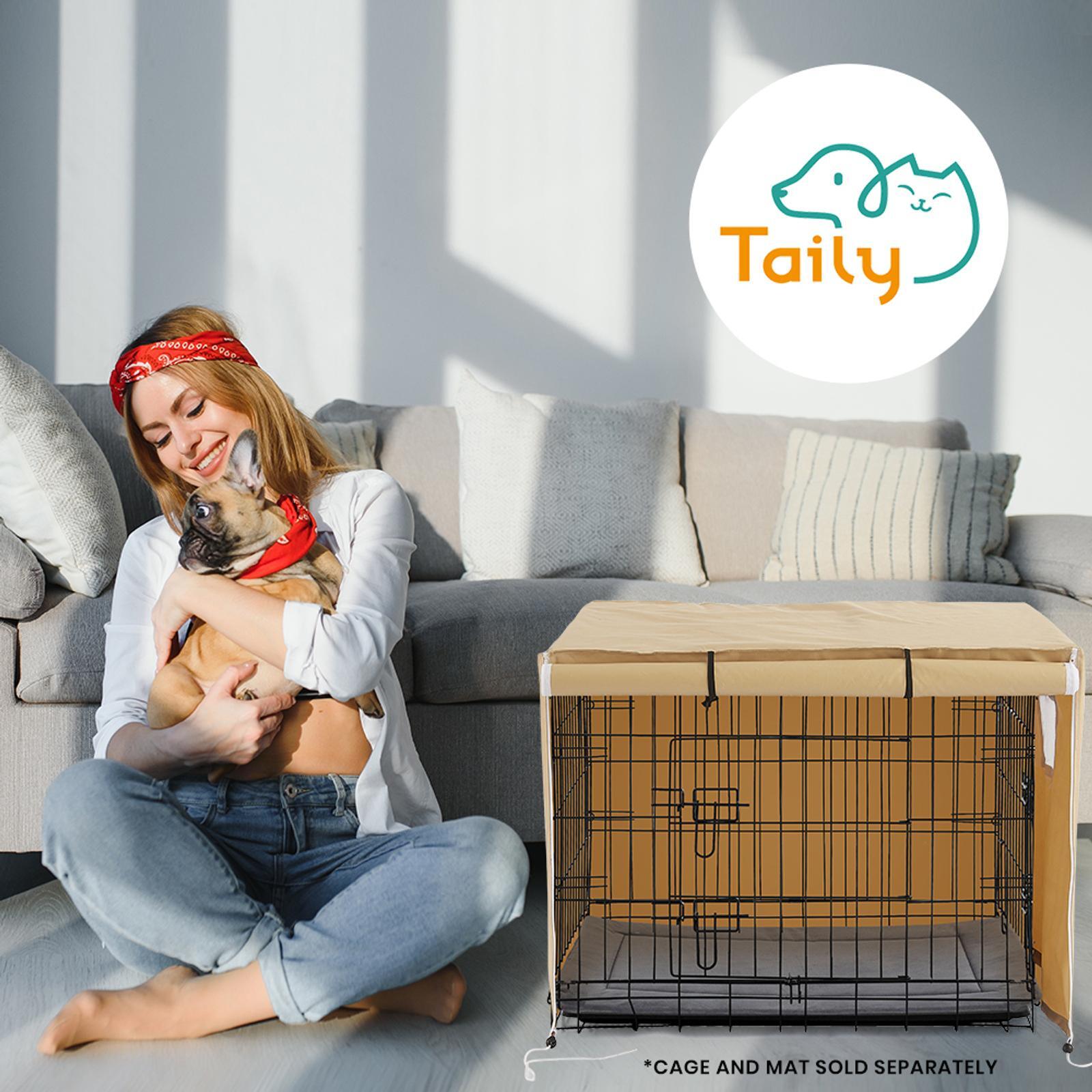 Taily Pet Crate Cover Sleep Helper Dog Rabbit Breathable Washable Beige ...
