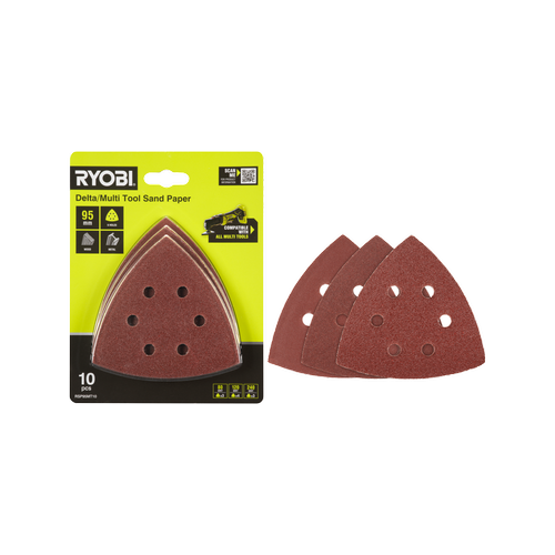 Ryobi 10-Piece 95mm Delta/Multi-Tool Sanding Set RSP95MT10 - Bunnings ...
