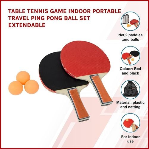 Table Tennis Game Indoor Portable Travel Ping Pong Ball Set - Bunnings ...