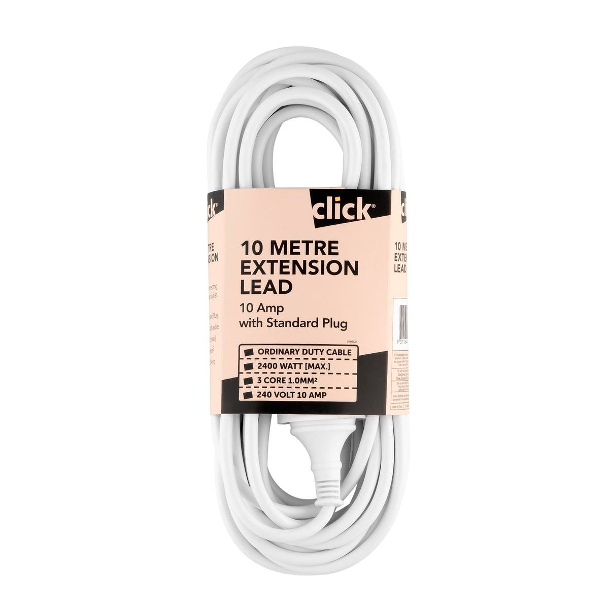 Click 10m White Extension Lead - Bunnings Australia