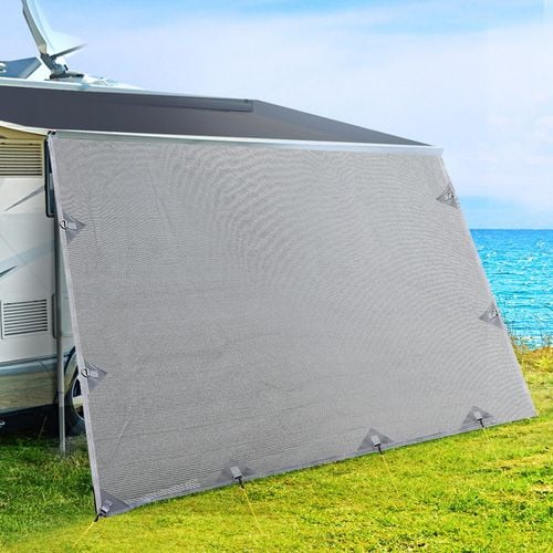 Caravan Privacy Screens Roll Out Awning 4Mx1.95M End Wall Side Sun ...