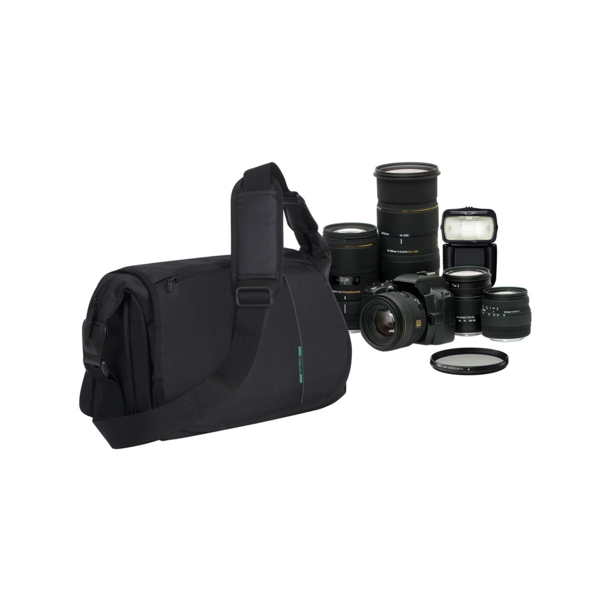 Rivacase 7450 DSLR Messenger Bag - Black - Bunnings Australia