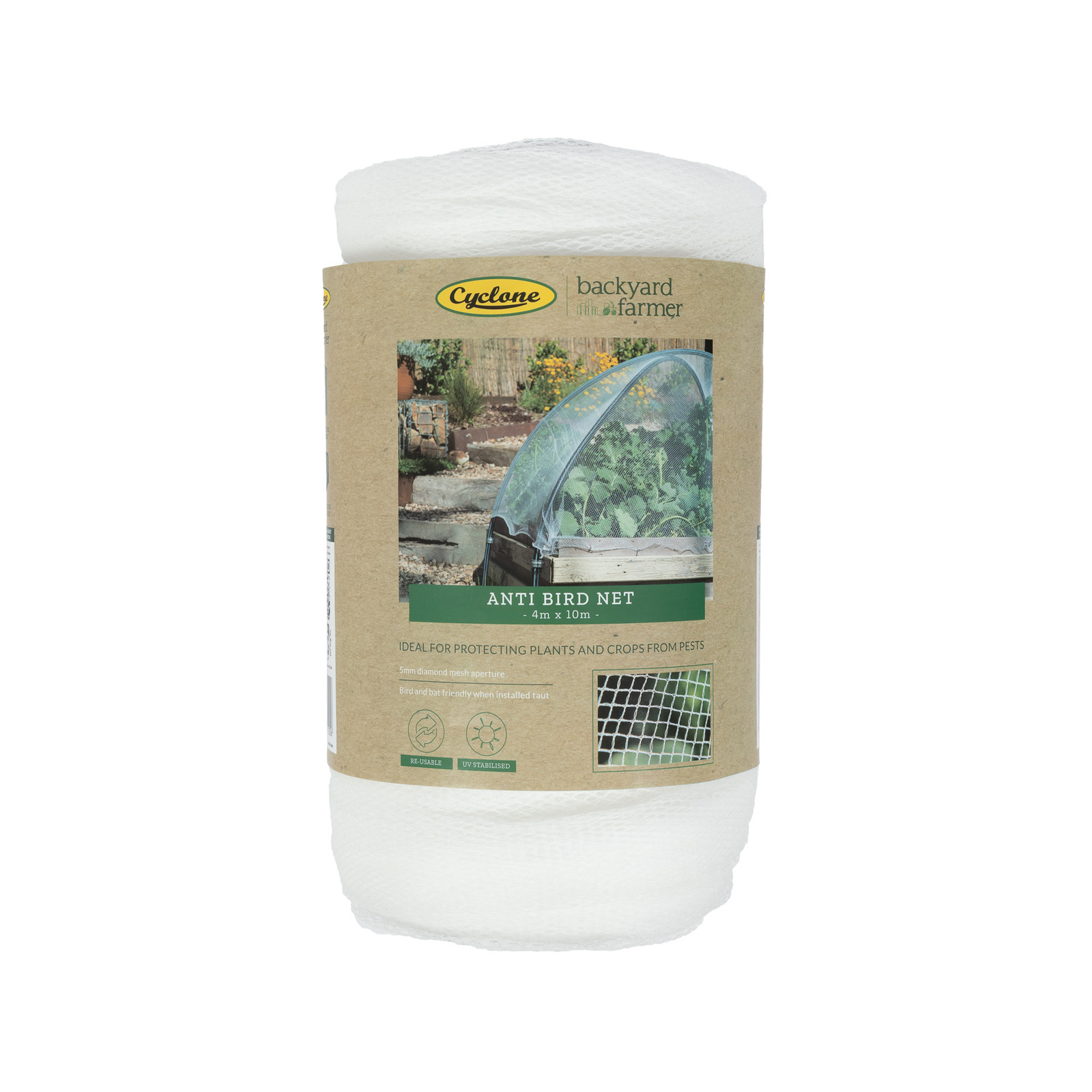 Cyclone 4 x 10m x 5mm Backyard Farmer Anti Bird Net - Bunnings New Zealand