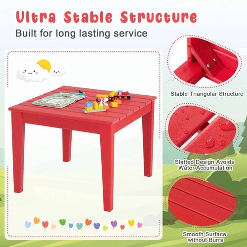 Costway Kids Activity Play Table Set Red - Bunnings Australia