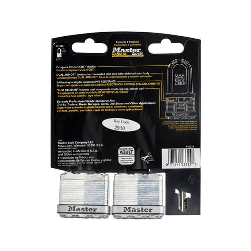 Master Lock 50mm Magnum With 64mm Extra Long Shackle Padlock - 2 Pack ...