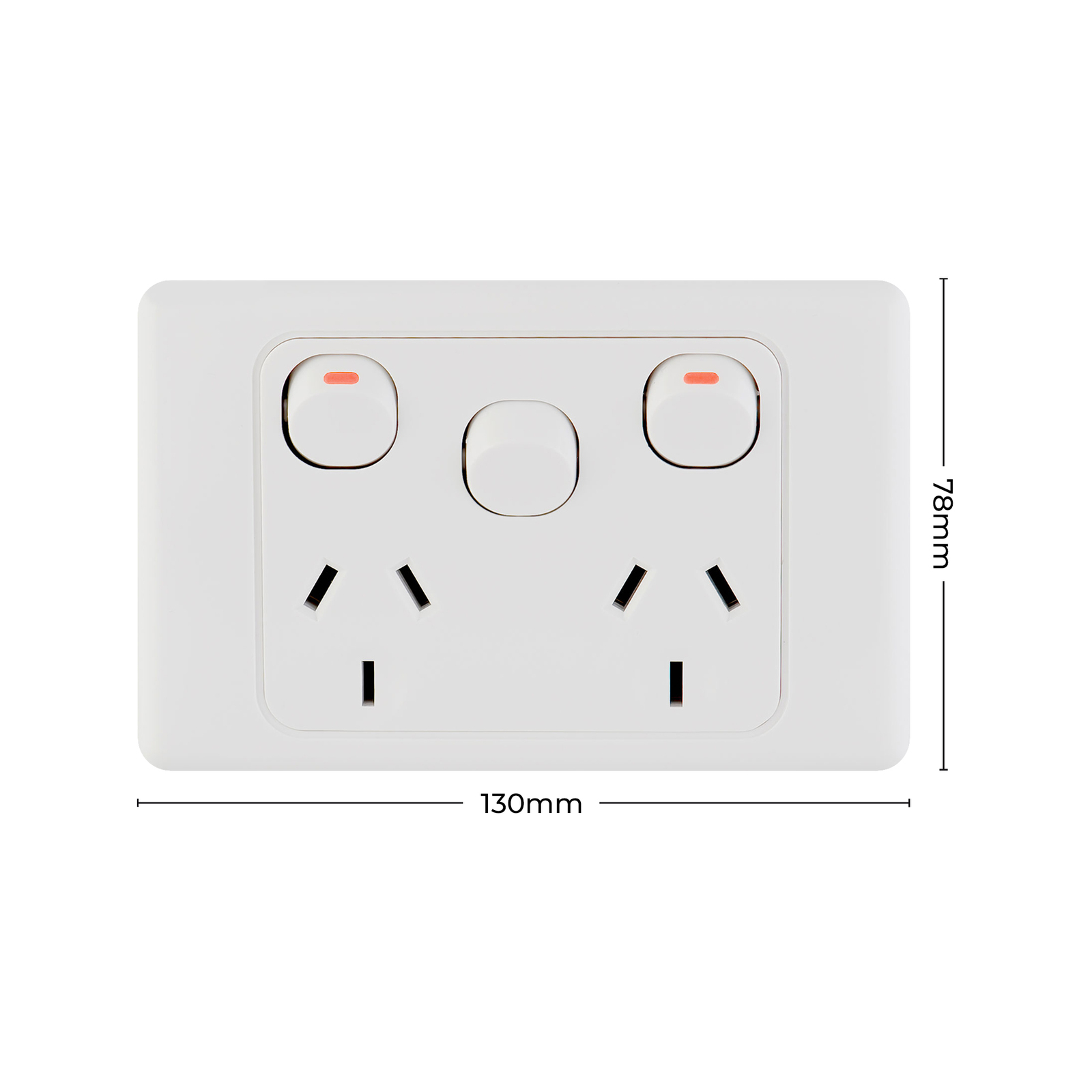 DETA Double Power Point with Extra Switch - Bunnings Australia
