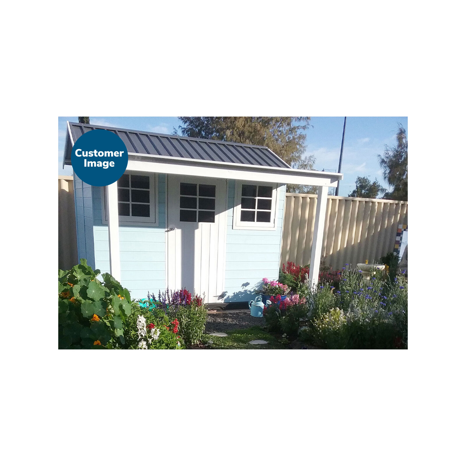 STILLA 2.74 x 1.93 x 2.36m Hazel Cedar Shed - Bunnings Australia