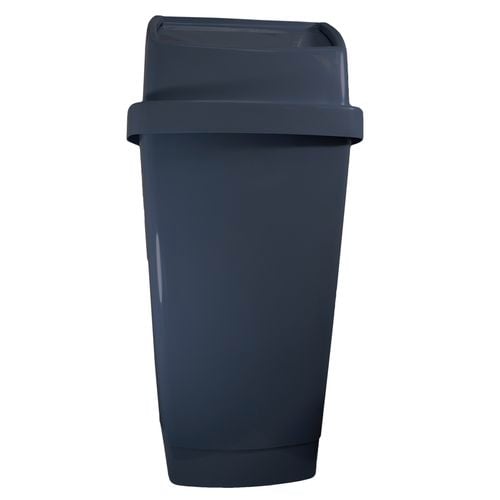 Icon Plastics 59L Charcoal Push Top Tidy Bin - Bunnings Australia
