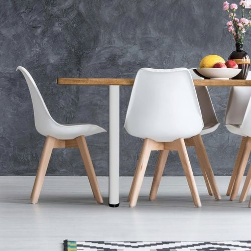Adoored 60 x 710mm White Round Adjustable Table Leg - Bunnings Australia