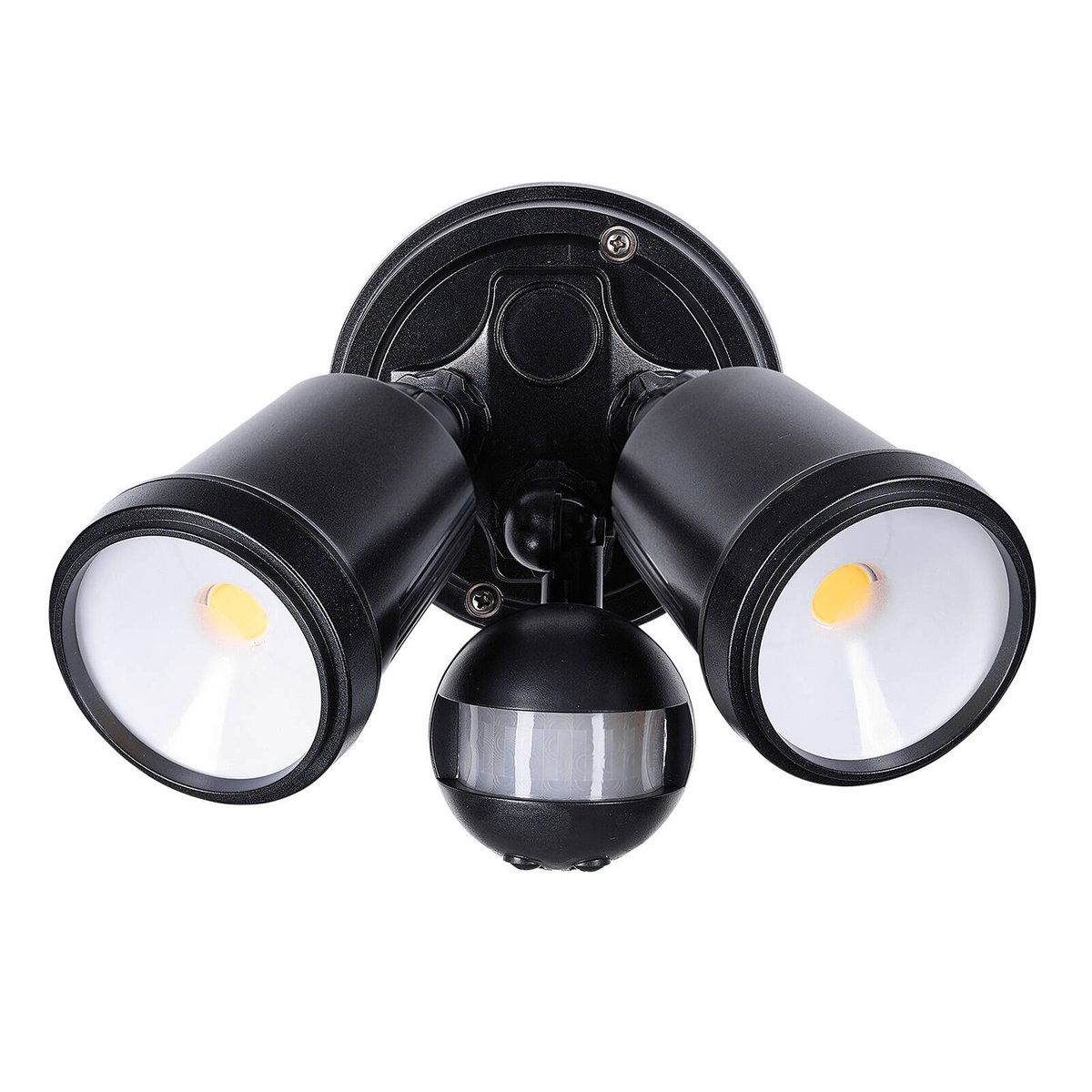 Brilliant Black Raptor III Twin Security Light with Sensor - Bunnings ...
