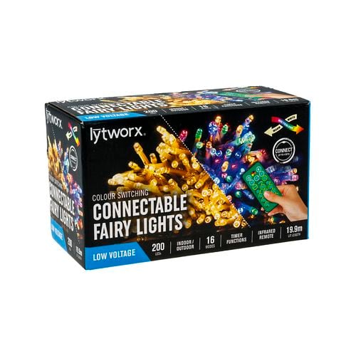 Lytworx Colour Switching Connectable Fairy Lights - 200 LEDs - Bunnings ...