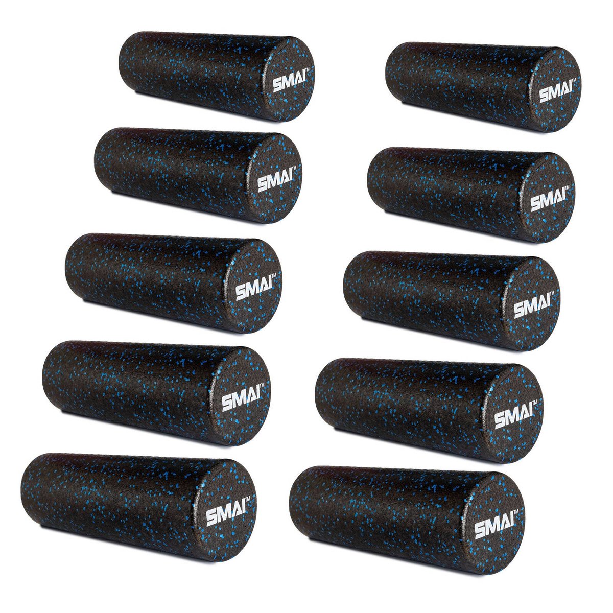 SMAI Foam Roller - Half Length Firm - Bulk 10 Pack - Black - Bunnings ...