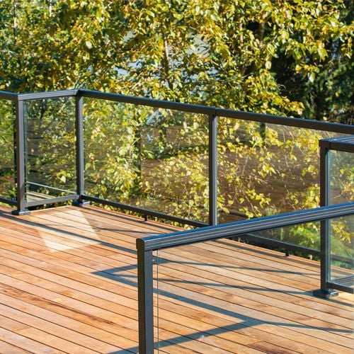 PEAK Aluminium Deck Balustrade Horizontal Angle Bracket Kit - Black ...