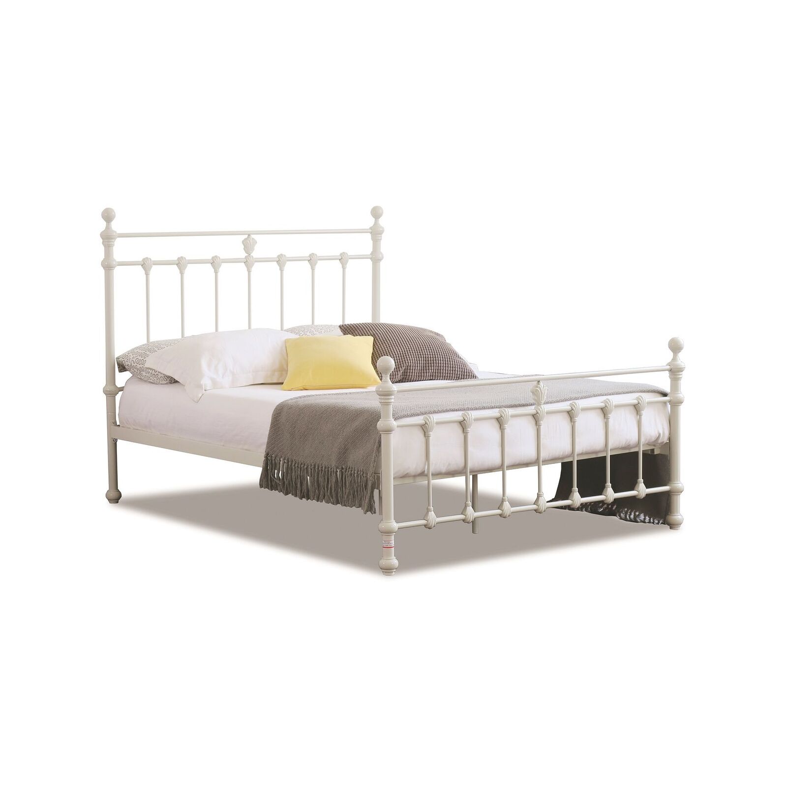 Istyle Modern Classic Valarie Queen Metal Bed Frame White - Bunnings ...
