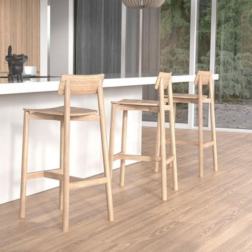 Andi Stool - Natural - 66cm Seat Height (Kitchen Bench height ...