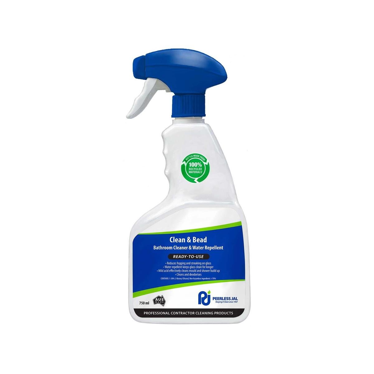 Peerless JAL 750ml Clean And Bead Bathroom Cleaner And Water Repellant ...