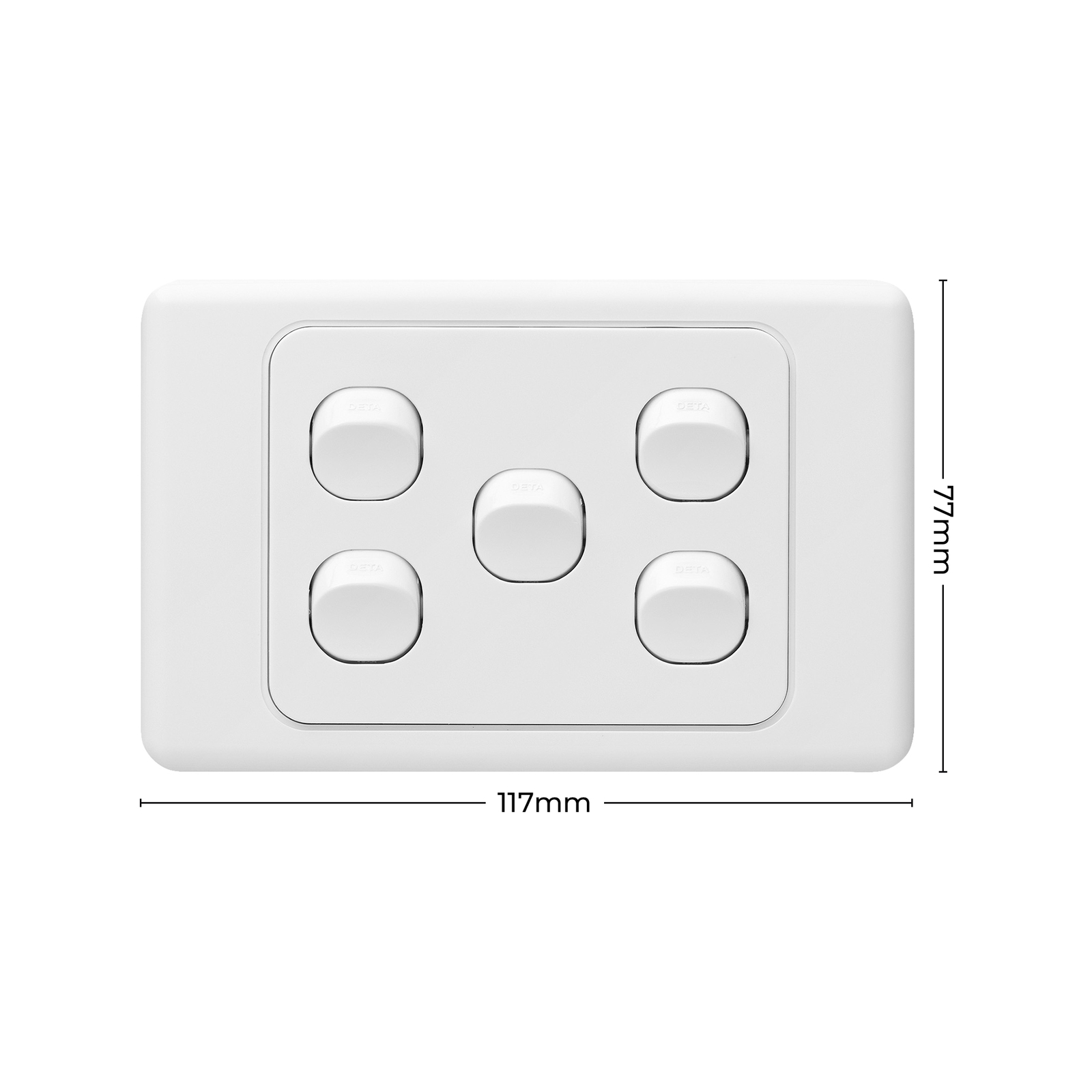 DETA Five Gang Switch - Bunnings Australia