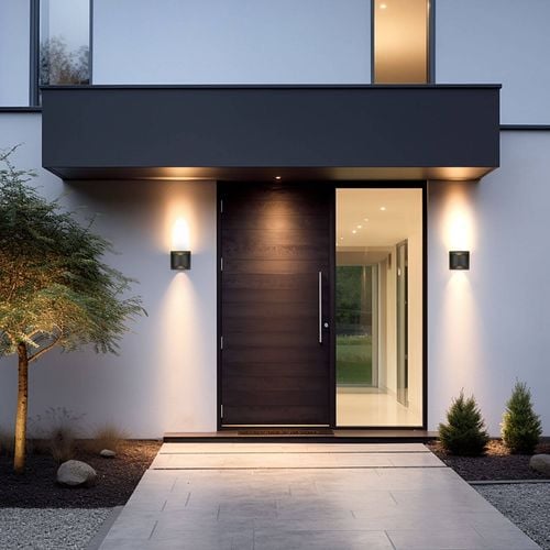 Brilliant 8W Black Binley Up Down Wall Light - Bunnings Australia