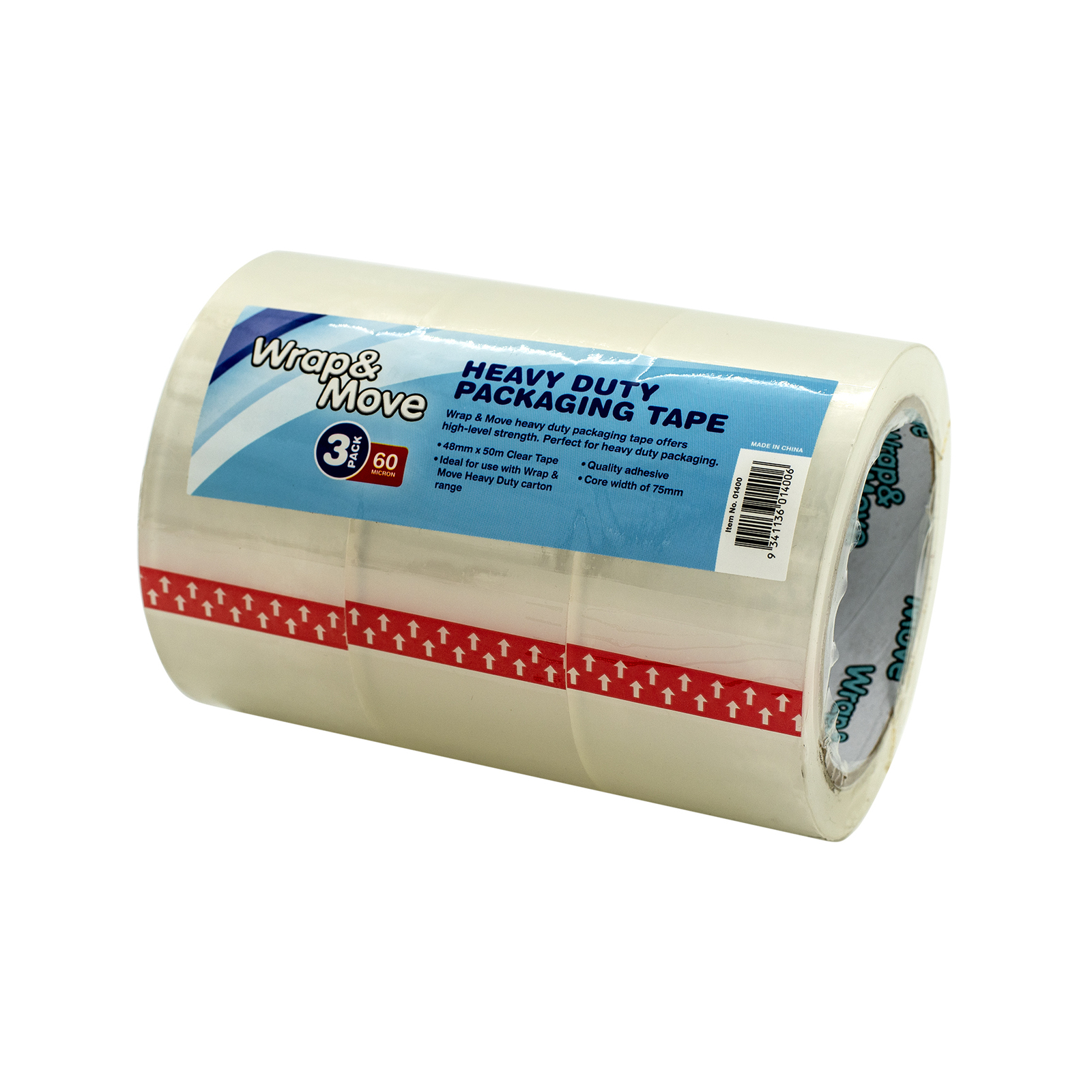 Wrap & Move 48mm x 50m Clear Heavy Duty Packing Tape - 3 Pack ...