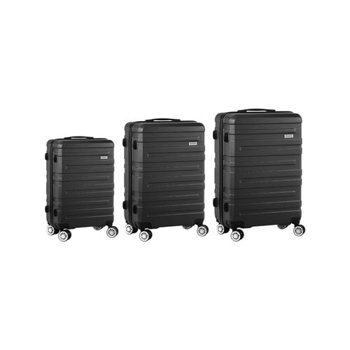 Mazam 3PCS Luggage Suitcase Set TSA Lock Black - Bunnings Australia