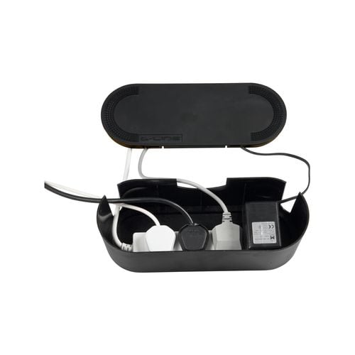 D-Line Small Black Cable Tidy Unit Management Box - Bunnings New Zealand