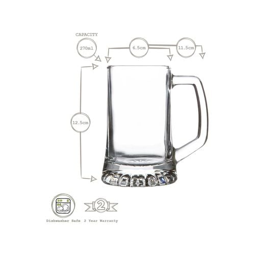 Bormioli Rocco Stern Glass Beer Mugs - 270ml - Pack Of 12 - Bunnings ...
