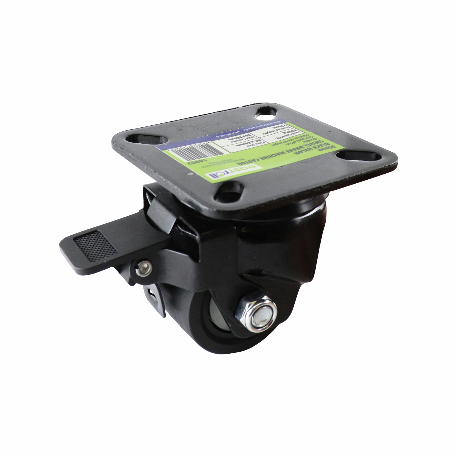 Easyroll 50mm 300kg Black Swivel Brake Machine Castor - Bunnings Australia