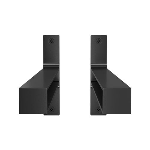 Flexi Storage Decorative Shelving 300mm Black Matte Shelf End Brackets ...
