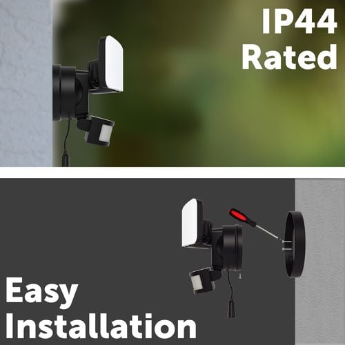 Arlec Solar Hybrid Powered Ketupa Twin Head Security Sensor Floodlight ...