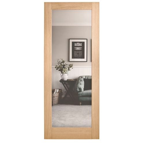 Corinthian 2040 x 720 x 35mm Internal Door White Oak Moda Mirror AMOD25 ...